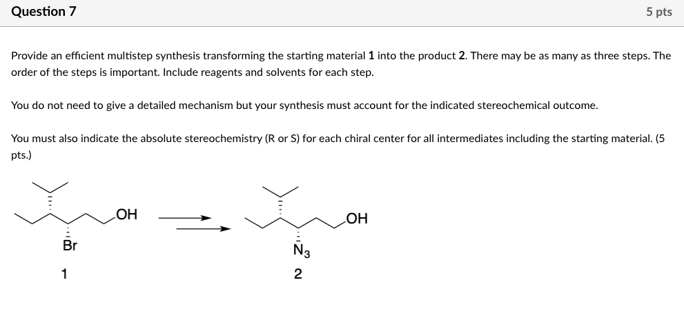 Solved Question 7 5 pts Provide an efficient multistep | Chegg.com