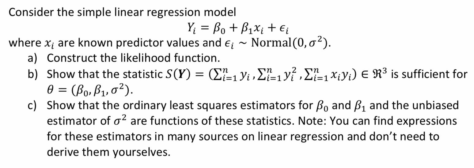 Solved Consider the simple linear regression model Y = Bo + | Chegg.com
