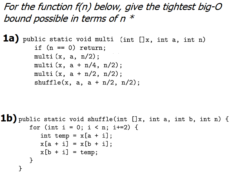 Solved answer choices: Θ(1) Θ(log log n) Θ(log n) Θ((log n) | Chegg.com