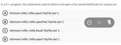 Solved In a C++ program, the statements used to define and | Chegg.com