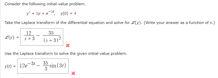 Solved Consider the following initial-value problem. y' + 3y | Chegg.com