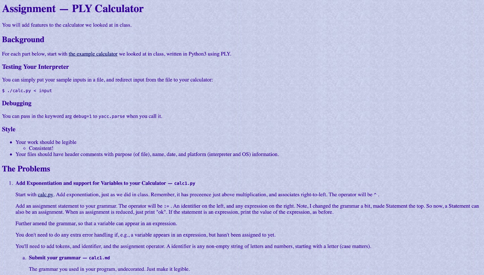 Solved The Problems 1. Add Exponentiation and support for | Chegg.com