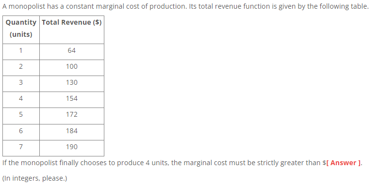 Solved A monopolist has a constant marginal cost of | Chegg.com