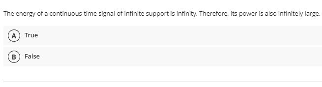 Solved The energy of a continuous-time signal of infinite | Chegg.com