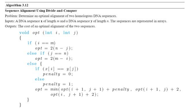 Solved Implement a class Dna Alignment with the following | Chegg.com