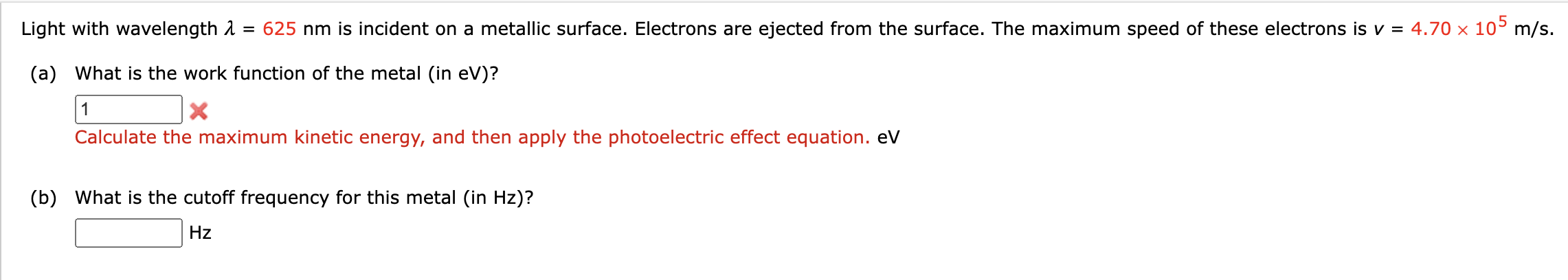 Solved Light with wavelength 𝜆 = 625 nm is incident on a | Chegg.com