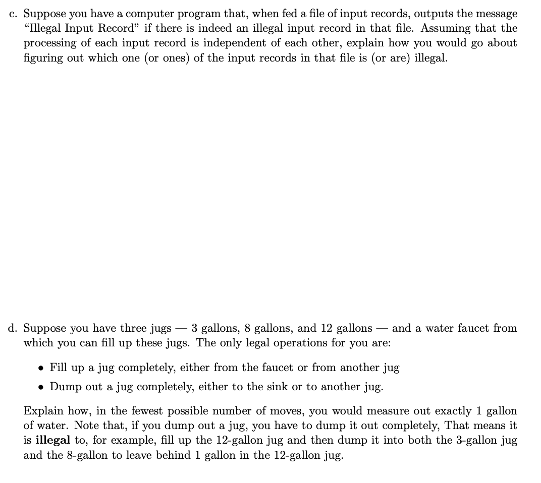 Solved Give a complete problem formulation for each of the | Chegg.com