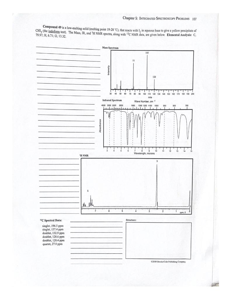 Solved Chapter 5: INTEGRATED SPECTROSCOPY PROBLEMS 107 | Chegg.com