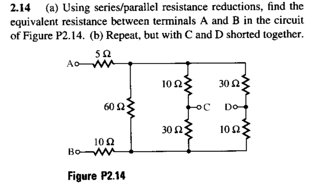 Solved 2 14 A Using Series Parallel Resistance Reductions