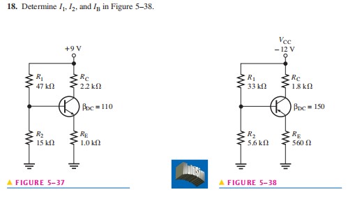 Solved Determine I1,I2, ﻿and IB in ﻿Figure 5-38.A FIGURE | Chegg.com