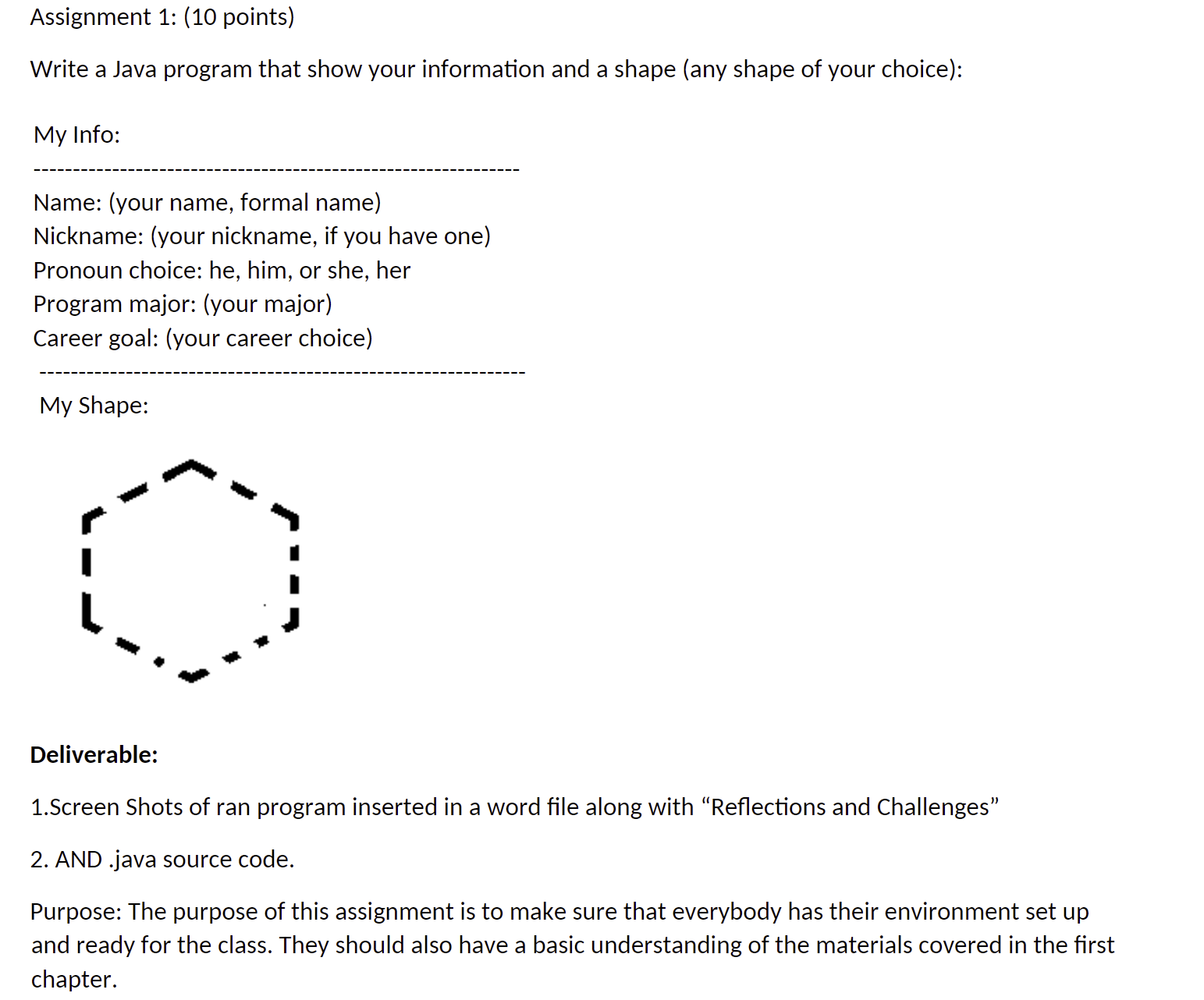 Solved Assignment 1 10 Points Write A Java Program That 8313