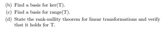 Solved (18 points) Given the linear transformation T:R3→R3 | Chegg.com