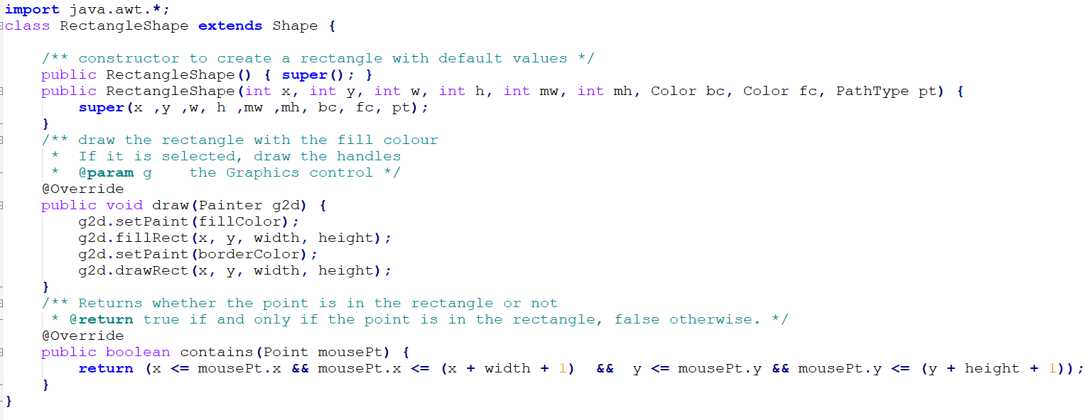 Solved Java 1.8 Description of DynamicRectangleShape Define | Chegg.com