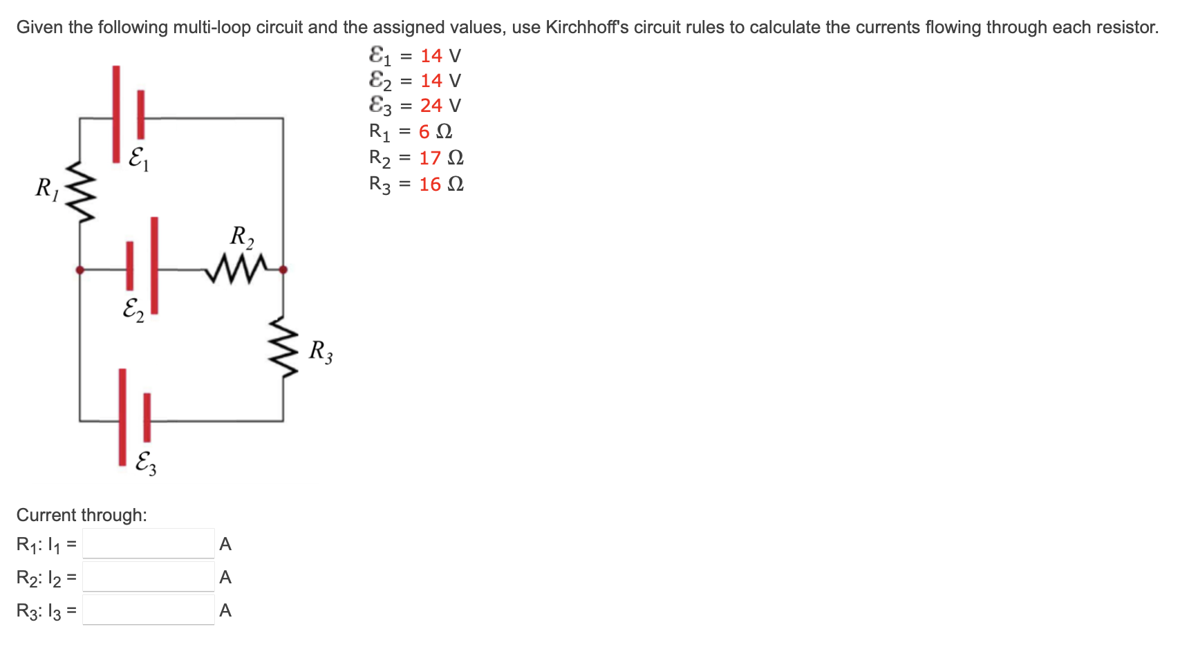 Solved Given The Following Multi Loop Circuit And The 