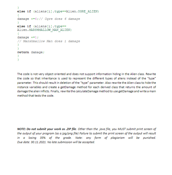 Solved HOMEWORK 3 C5105 The following is some code designed | Chegg.com