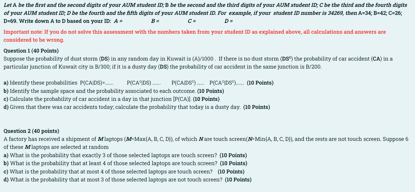 Solved use the example number that is on the question i will | Chegg.com