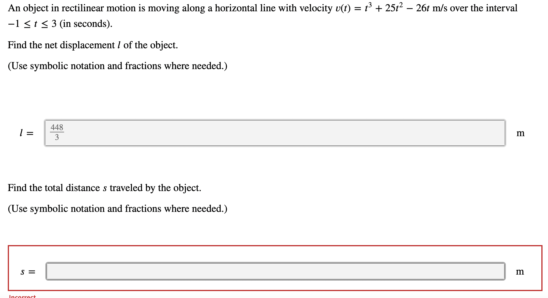Solved An object in rectilinear motion is moving along a | Chegg.com