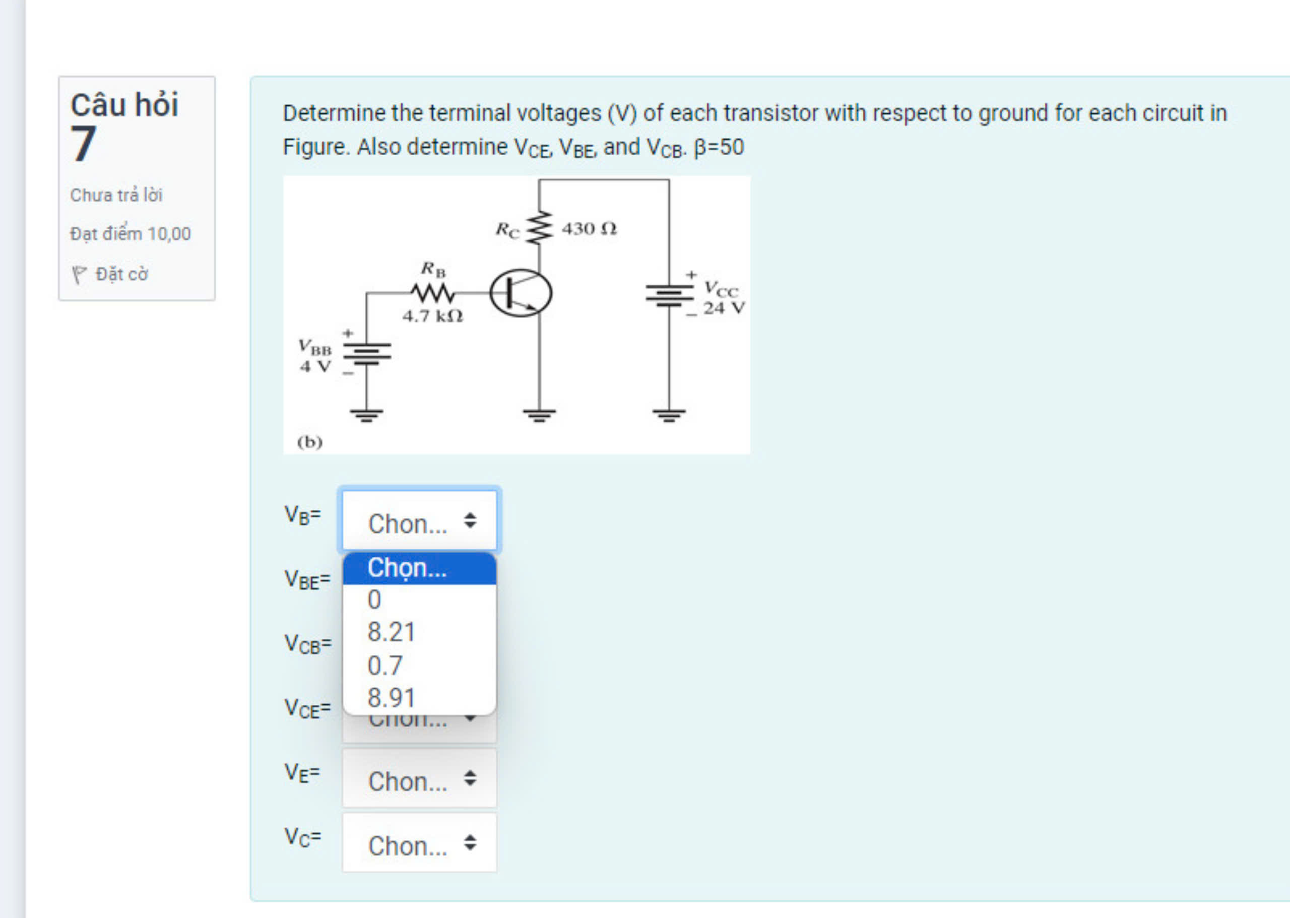 Solved Determine the terminal voltages (V) of ﻿each | Chegg.com