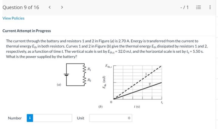 Solved Current Attempt in ProgressThe current through the | Chegg.com