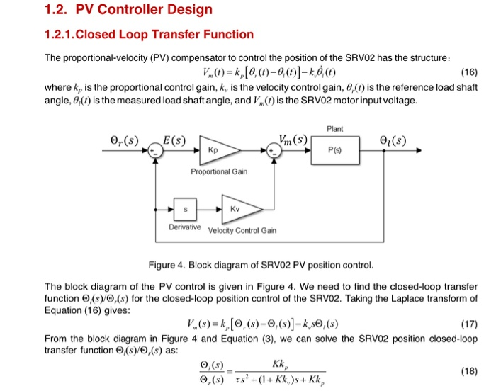 5. For the PV controlled closed-loop system, use | Chegg.com