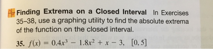 Solved Finding Extrema on a Closed Interval In Exercises | Chegg.com