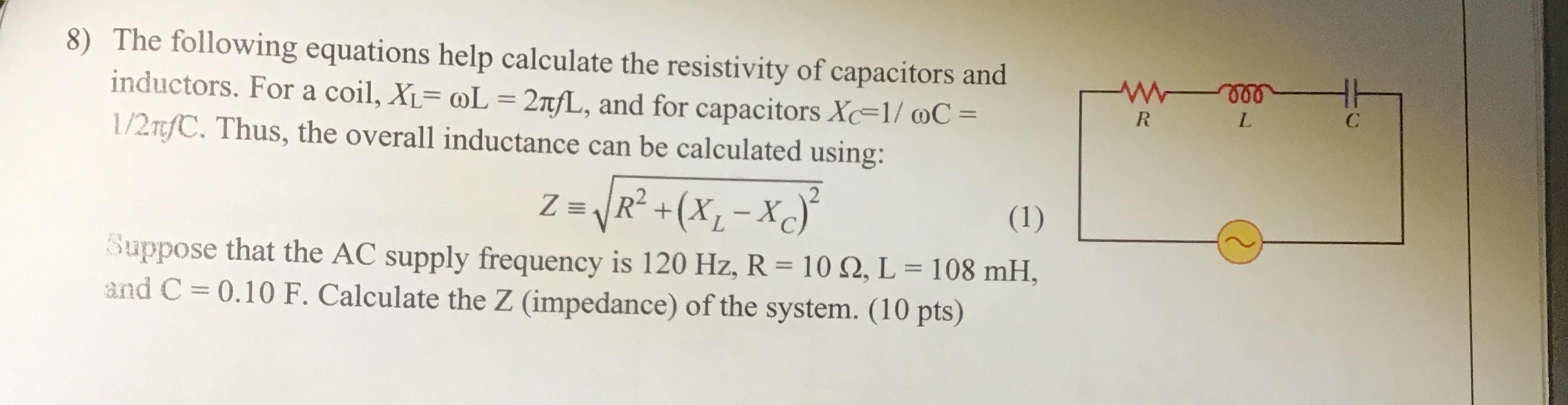Solved The following equations help calculate the | Chegg.com