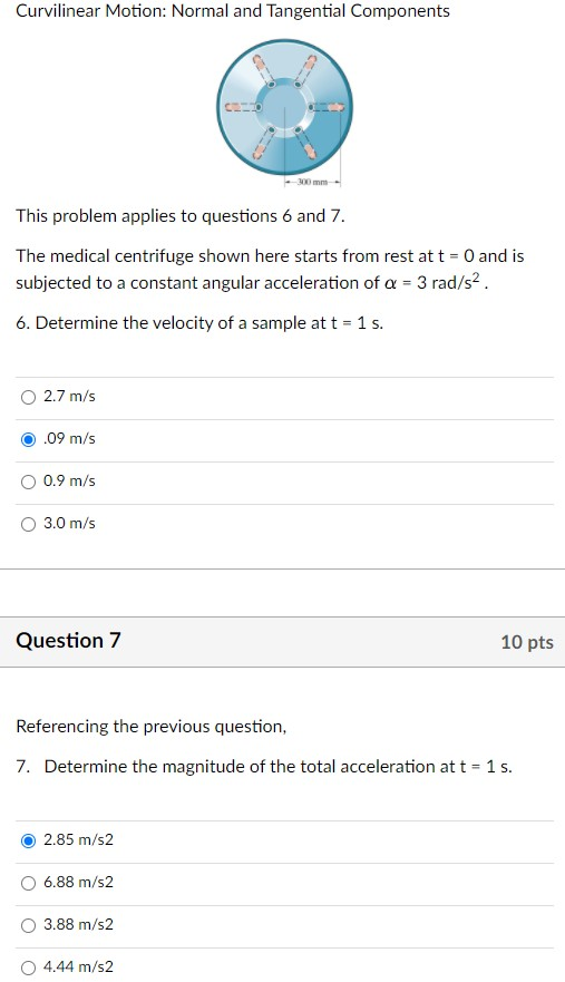 Solved Curvilinear Motion: Normal and Tangential Components | Chegg.com