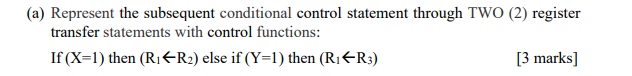 Solved (a) Represent the subsequent conditional control | Chegg.com