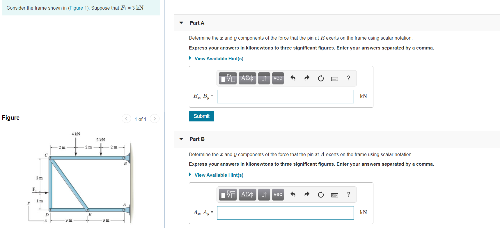 Solved Consider the frame shown in (Figure 1). Suppose that | Chegg.com
