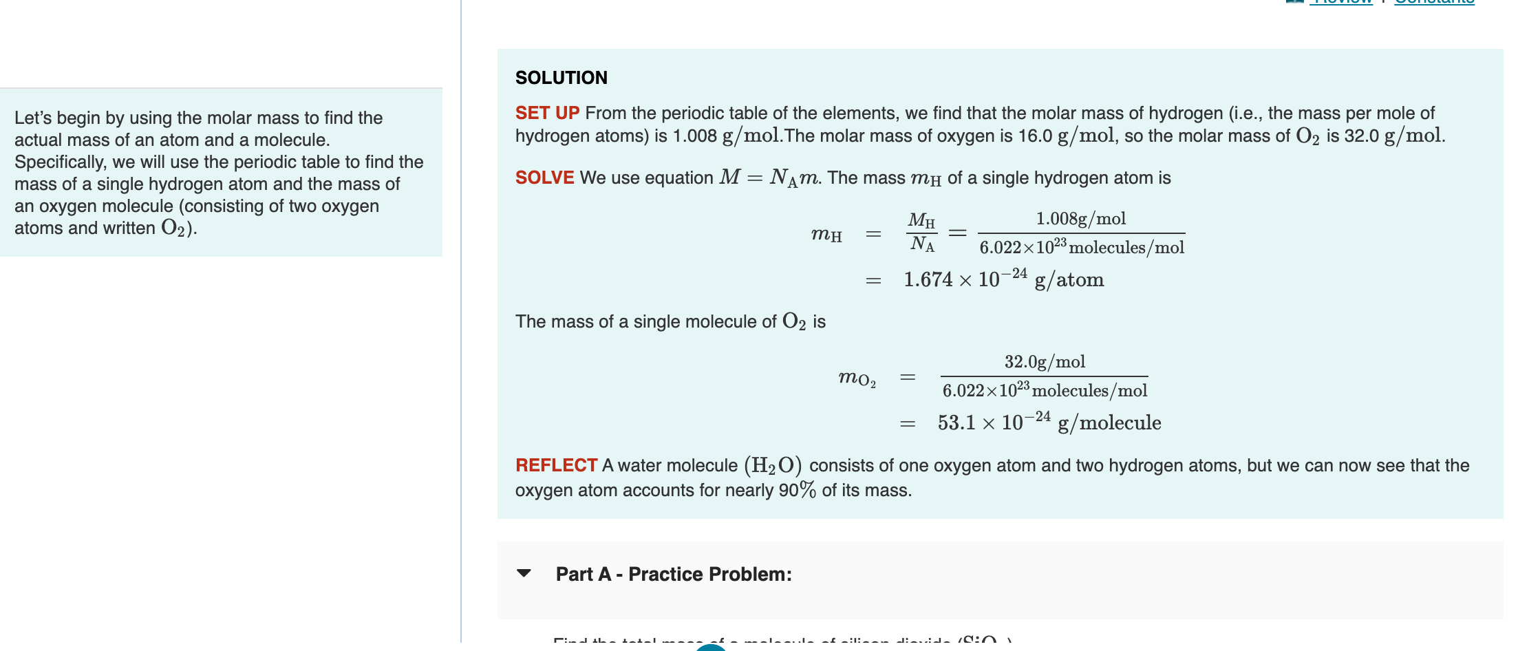 Solved A) Find the total mass of a molecule of silicon | Chegg.com