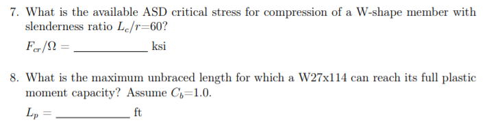 Solved 7. What is the available ASD critical stress for | Chegg.com
