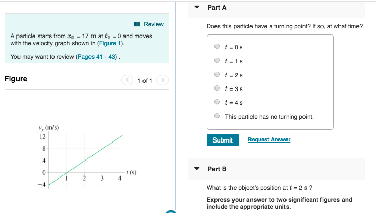 Solved Part A Review Does this particle have a turning | Chegg.com