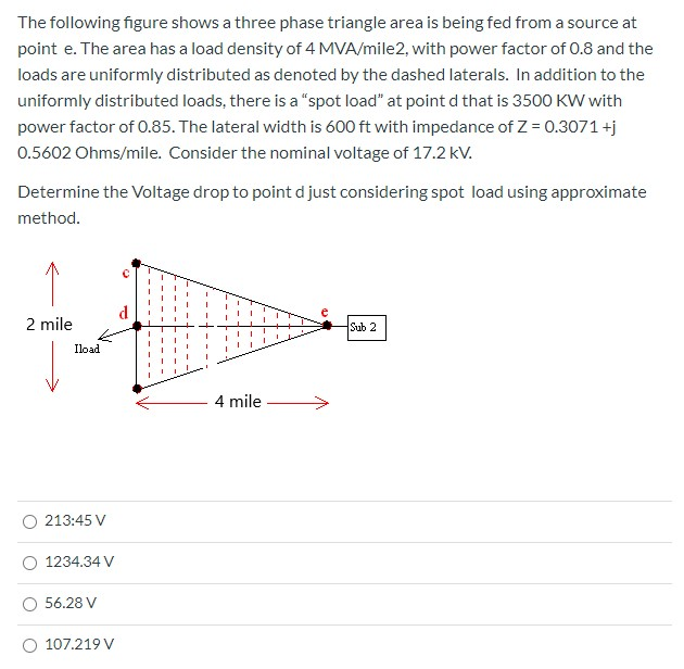Solved The following figure shows a three phase triangle | Chegg.com