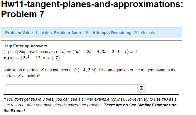 Solved Hw11-tangent-planes-and-approximations: Problem 7 | Chegg.com