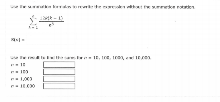 Solved Use The Summation Formulas To Rewrite The Expression 
