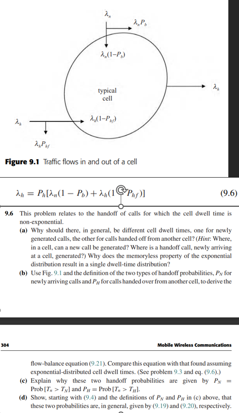 Solved Using Fig. 9.1, ﻿show how the flow-balance equation | Chegg.com