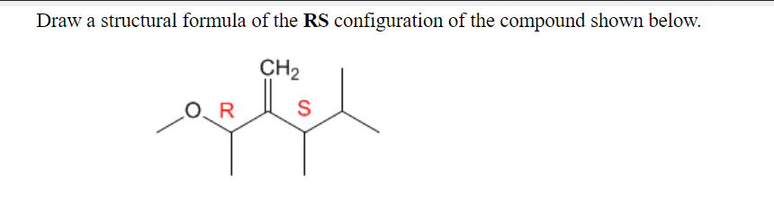 Solved Draw a structural formula of the SS configuration of | Chegg.com