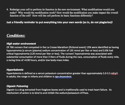 Solved 1. Choose a cell and an environment from the | Chegg.com