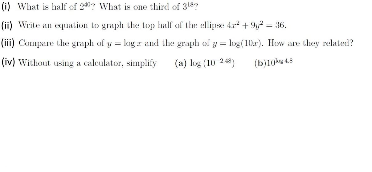 Solved i What Is Half Of 240 What Is One Third Of 318 Chegg