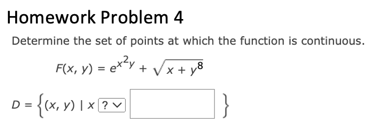 Solved Determine the set of points at which the function is | Chegg.com