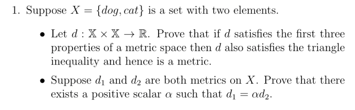 Solved 1. Suppose X = {dog, cat} is a set with two elements. | Chegg.com