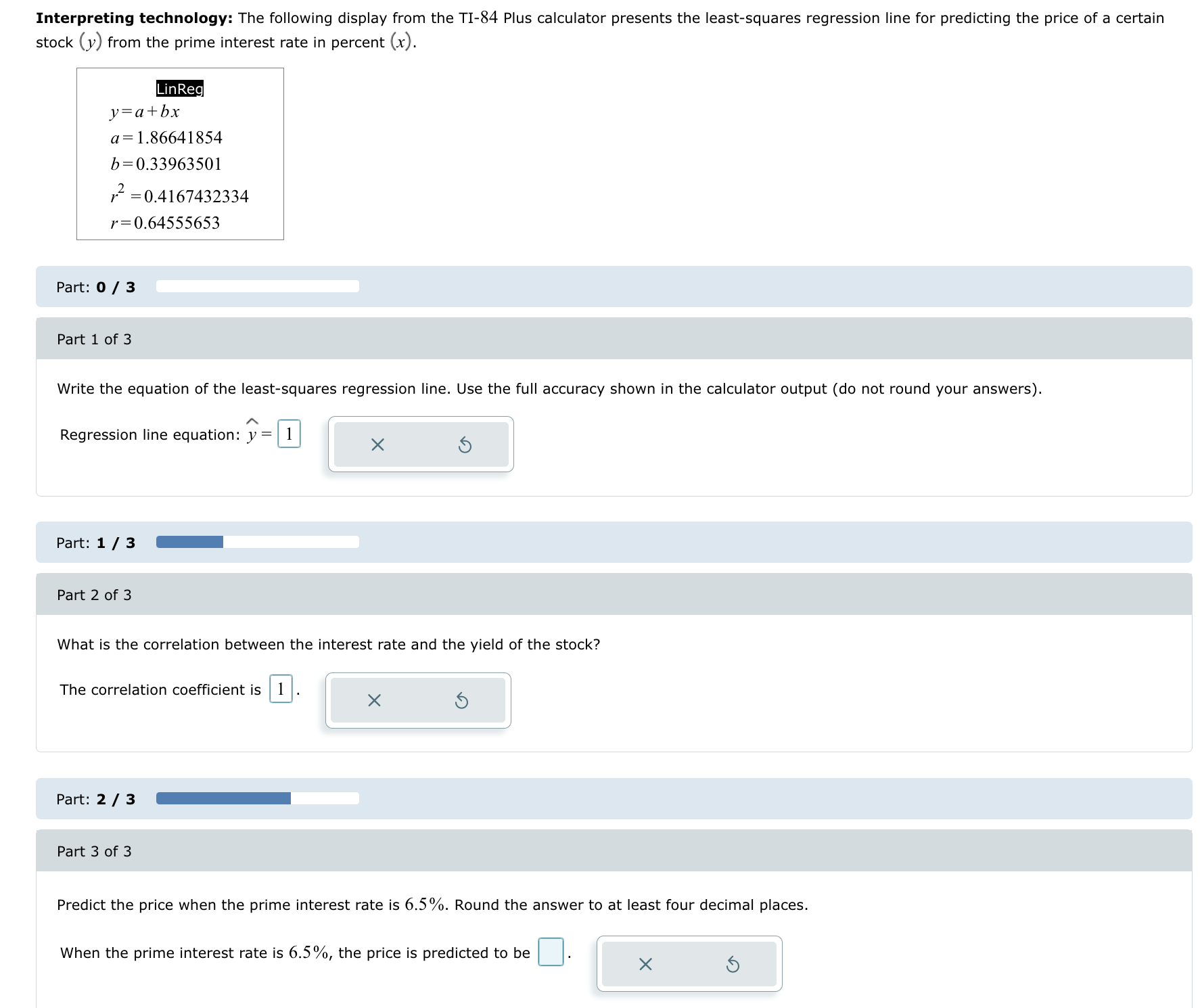 Solved Interpreting technology: The following display from | Chegg.com