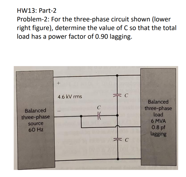 Solved HW13: Part-2 Problem-2: For the three-phase circuit | Chegg.com