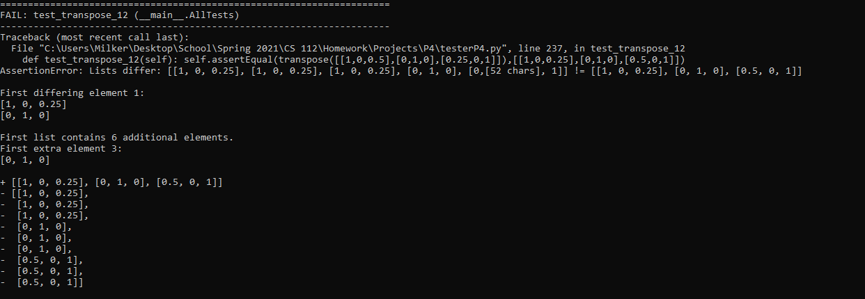 Solved transpose(mat) Description: Returns a copy of the | Chegg.com