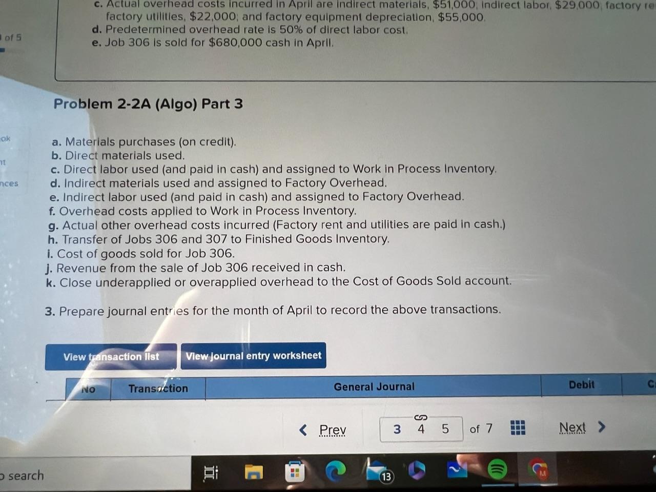 Solved Required information Problem 2-2A (Algo) Computing | Chegg.com