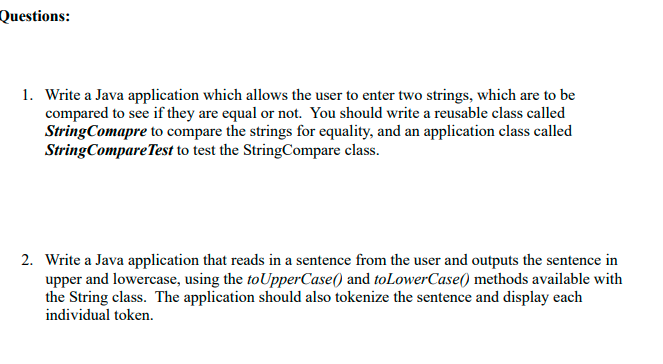 Solved 1. Write a Java application which allows the user to | Chegg.com