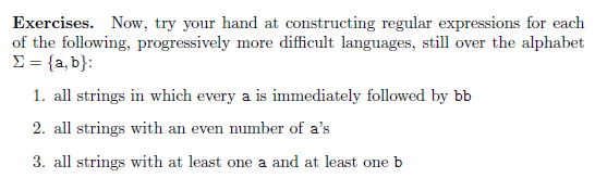 Solved Exercises. Now, try your hand at constructing regular | Chegg.com