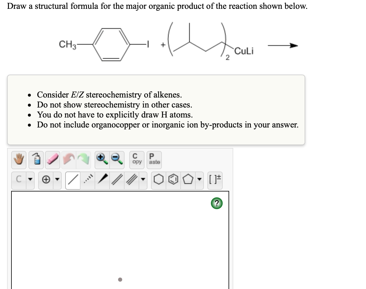 Solved Draw a structural formula for the major organic | Chegg.com
