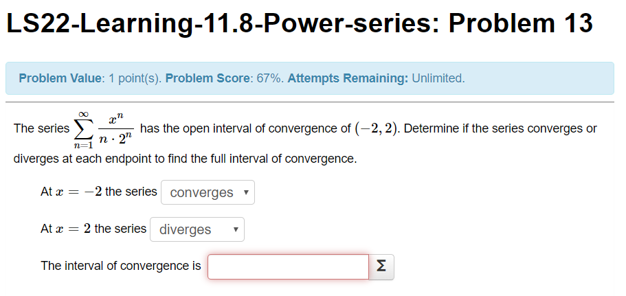 Solved LS22-Learning-11.8-Power-series: Problem 13 Problem | Chegg.com