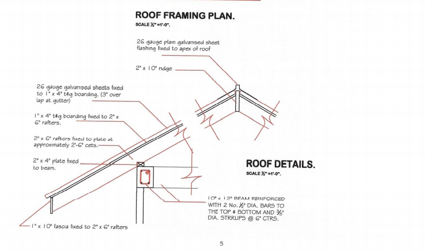 Solved From the drawing provided on page 5 (roof framing | Chegg.com